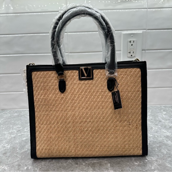 Victoria's Secret | Bags | Victorias Secret Straw Mini Tote Bag | Poshmark